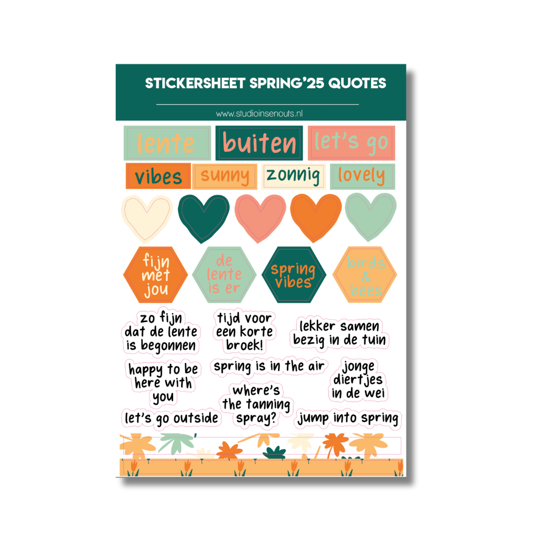 Stickervel Quotes | Lente 2025 – Studio Ins en Outs